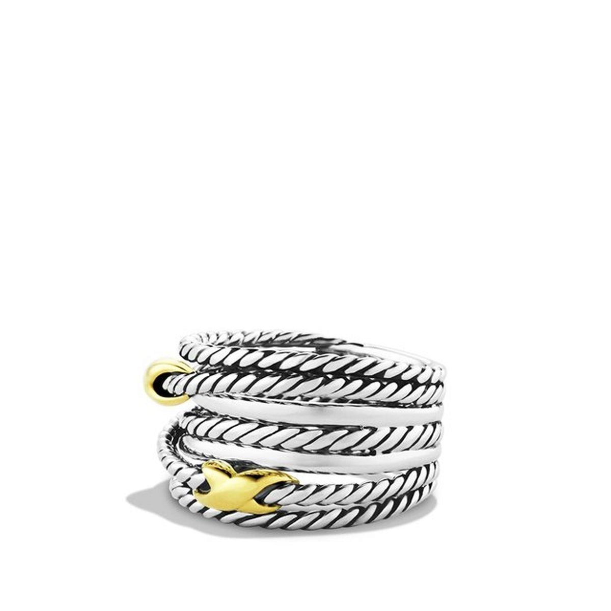 Women's david yurman x crossover ring with 18k gold store